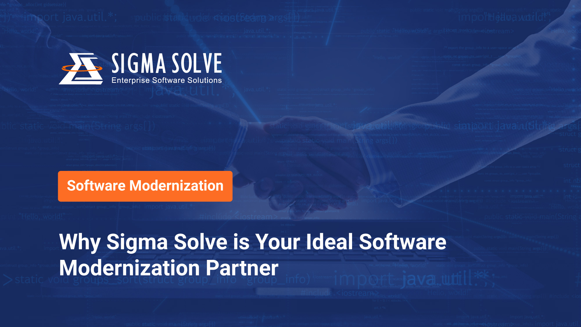 Sigma Solve: Your Software Modernization Partner - Sigma Solve Inc